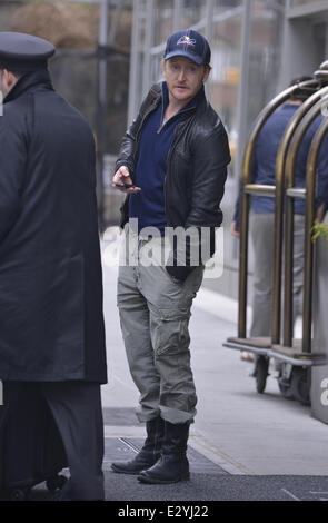 The cast of SyFy's 'Defiance' seen exiting their hotel Featuring: Tony ...