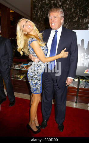Brandi Roderick and Donald Trump hold a press event at Trump Tower ...