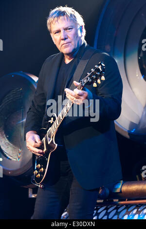 Rush performing at the Frank Erwin Center in Austin Featuring: Alex ...