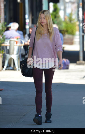 Australian model Jessica Hart seen out and about in the East Village ...