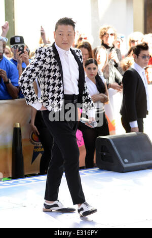 South Korean rapper PSY performing live at Rockefeller Center as part ...