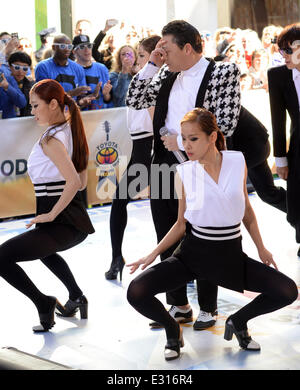 South Korean rapper PSY performing live at Rockefeller Center as part ...