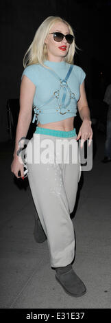 Amethyst Amelia Kelly aka Iggy Azalea leaving the Radio 1 studios ...