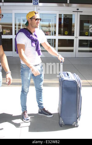 Reality star Mark Wright arrives at McCarran Internatioanl Airport in ...