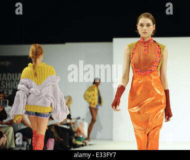Students display their designs on the Catwalk at the Northampton ...