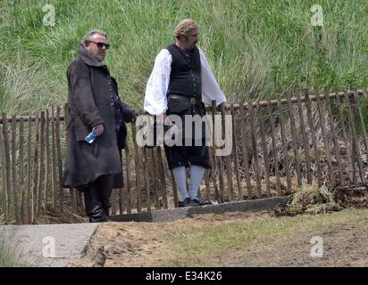 Actor Ray Winstone filming on the set of Sky TV's new drama " Moonfleet ...