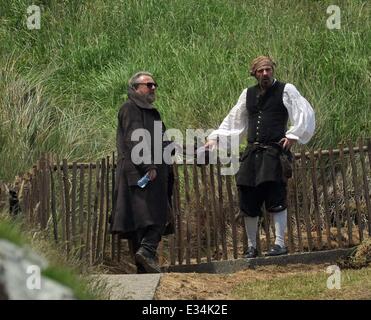 Actor Ray Winstone filming on the set of Sky TV's new drama " Moonfleet ...