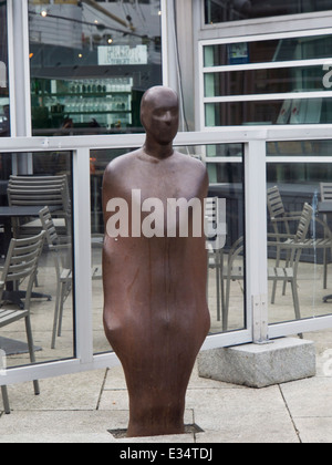 Norway, Stavanger. Broken Column sculpture in front of the fish market ...