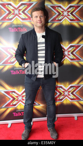 X Factor presenters arrive for auditions at the Mercure Holland House ...
