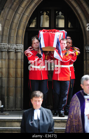 The funeral of Drummer Lee Rigby at Bury Parish Church Featuring: david ...