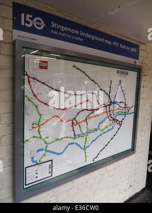The London Underground Tube map made out of Lego located in South ...
