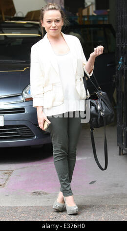 Sian Rees Wiliams outside the ITV Studios Featuring: Sian Reese Wiliams ...