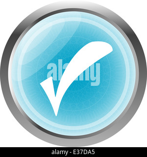 Checklist icon isolated on glossy orange round button abstract ...