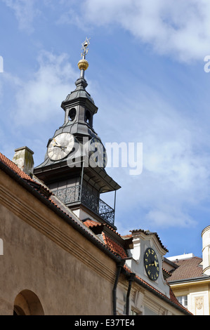 Hebrew Clock of Old Jewish Town Hall, Jewish Quarter, Prague Stock ...