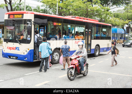 Rapid KL public transport bus in old Kuala Lumpur, Malaysia Stock Photo ...