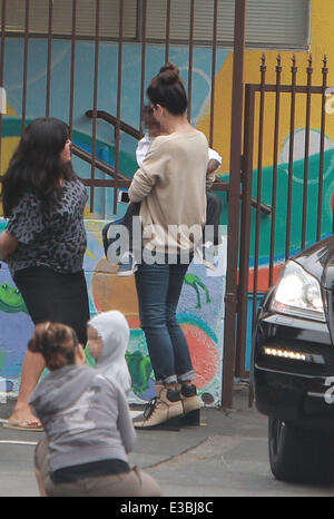 Sandra Bullock seen taking son Louis to school Featuring: Sandra ...