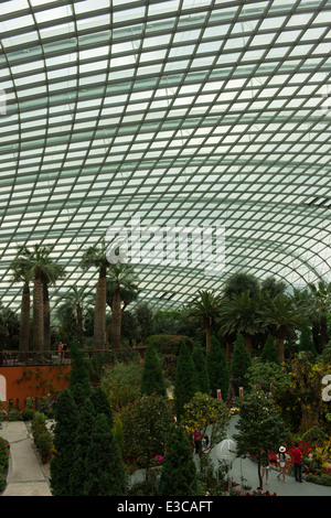 Interior of the Flower Dome in the Gardens by the Bay nature park in ...