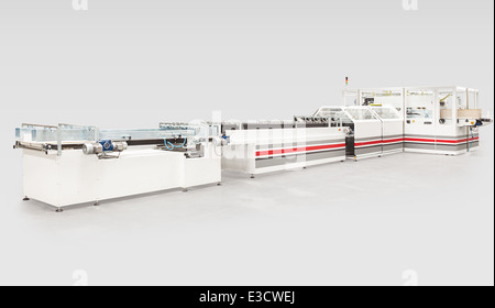 Industrial machine for napkin wrapping, contemporary technology Stock ...