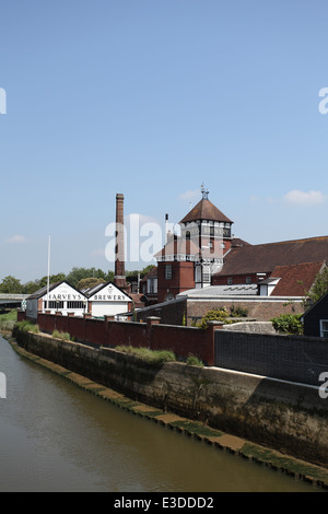 The River Ouse (Sussex), seen from Cliffe Bridge. Lewes, East Sussex ...