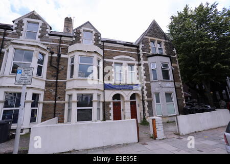 Cardiff, UK. Monday 23 June 2014 Pictured: Islamic Centre Mosque in ...