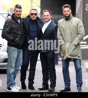 Boyzone outside the ITV studios Featuring: Boyzone Where: London ...