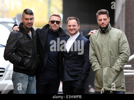 Boyzone outside the ITV studios Featuring: Boyzone Where: London ...