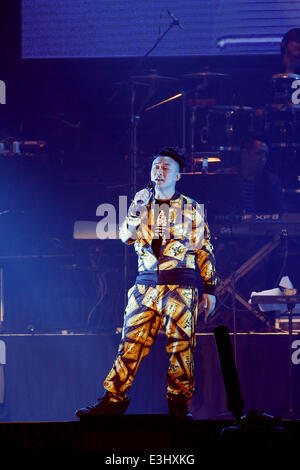 Eason Chan performs at Ricoh Coliseum during Eason's LIFE concert world ...