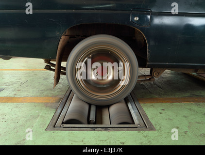 brake testing system of the old car Stock Photo - Alamy