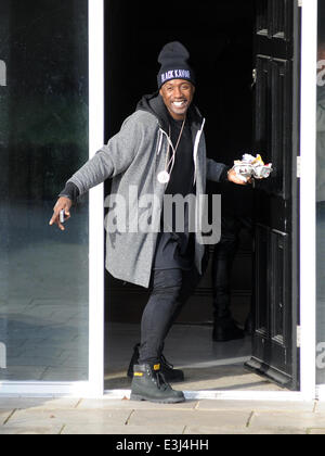 X Factor contestants Rough Copy pictured arriving at the X Factor house ...