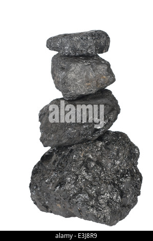 pyramid with carbon on white background Stock Photo - Alamy