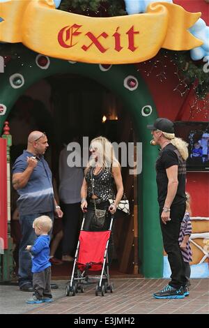 Dee Snider of Twisted Sister and family enjoy Santa Home at the Grove ...