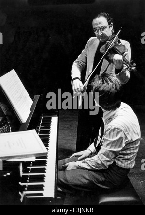 Italian classical violinist Salvatore Accardo rehearses before a ...