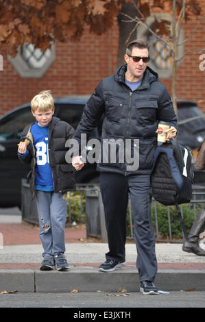 Ed Burns takes his son Finn to school Featuring: Ed Burns,Finn Burns ...