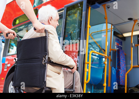 Disabled bus ramp Stock Photo - Alamy