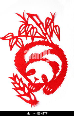 Paper-cutting of panda Stock Photo - Alamy