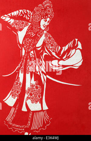Paper-cutting of opera character Stock Photo - Alamy