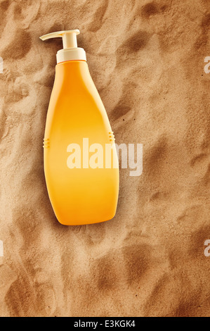 Suntan oil in a bottle. Body lotion, tanning oil or after tanning oils ...