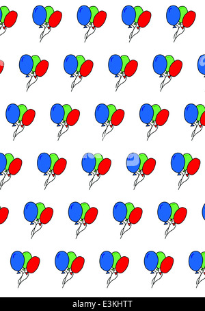 Illustration of symmetrical balloon patterned wallpaper Stock Photo - Alamy
