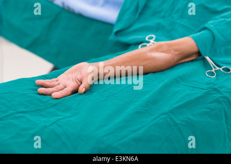 patient lay down on the bed ready for surgery Stock Photo - Alamy