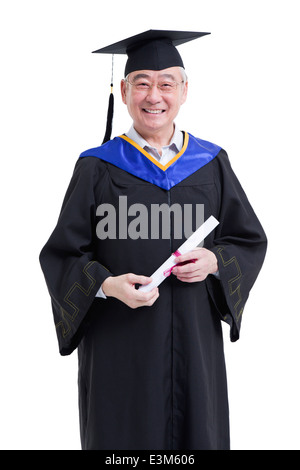 Senior Chinese student cheering for graduation Stock Photo - Alamy