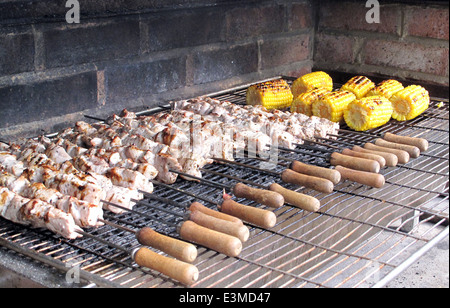 typical Greek style bbq Stock Photo - Alamy