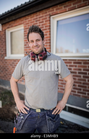 Portrait of carpenter Stock Photo - Alamy