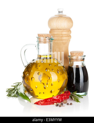 Old Vintage Olive Oil / Vinegar Bottle on Dark Wooden Surface ...