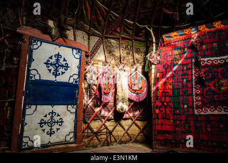 Tajikistan, decoration inside Tajik house Pamiri Stock Photo - Alamy