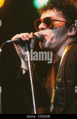 IAN DURY AND THE BLOCKHEADS English rock group about 1980. Photo van ...