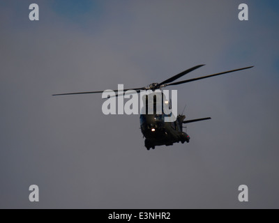 RAF Puma HC.2 helicopter flying security for US President Joe Biden at ...