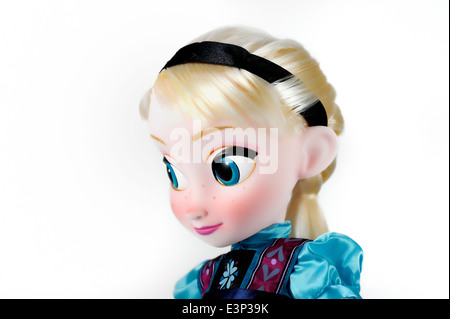 Head shot of Children's Doll Elsa from the Disney film Frozen Stock ...