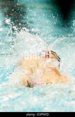 Marco Loughran in action in the Men's Open 50m Backstroke Final during ...