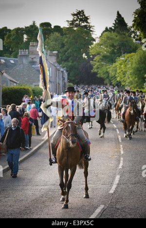 Selkirk Common Riding 2009. The Standard Bearer and his attendants lead ...
