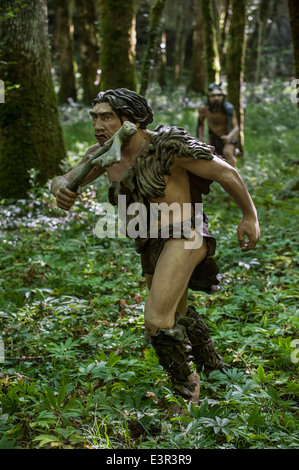 Prehistoric Man, Stone Age Hunters Stock Photo - Alamy